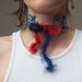 Denim Fluffy Ribbon Choker - Hand Drawn Neck Cuff - Etsy