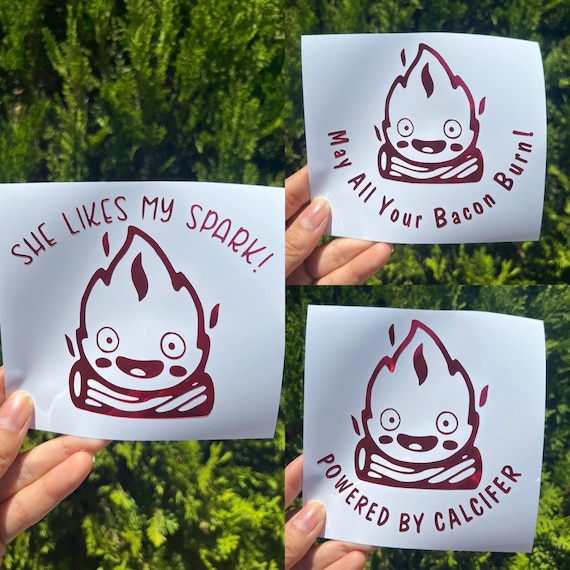 Car Decal Anime Powered by Calcifer Decal Anime Decal Car - Etsy