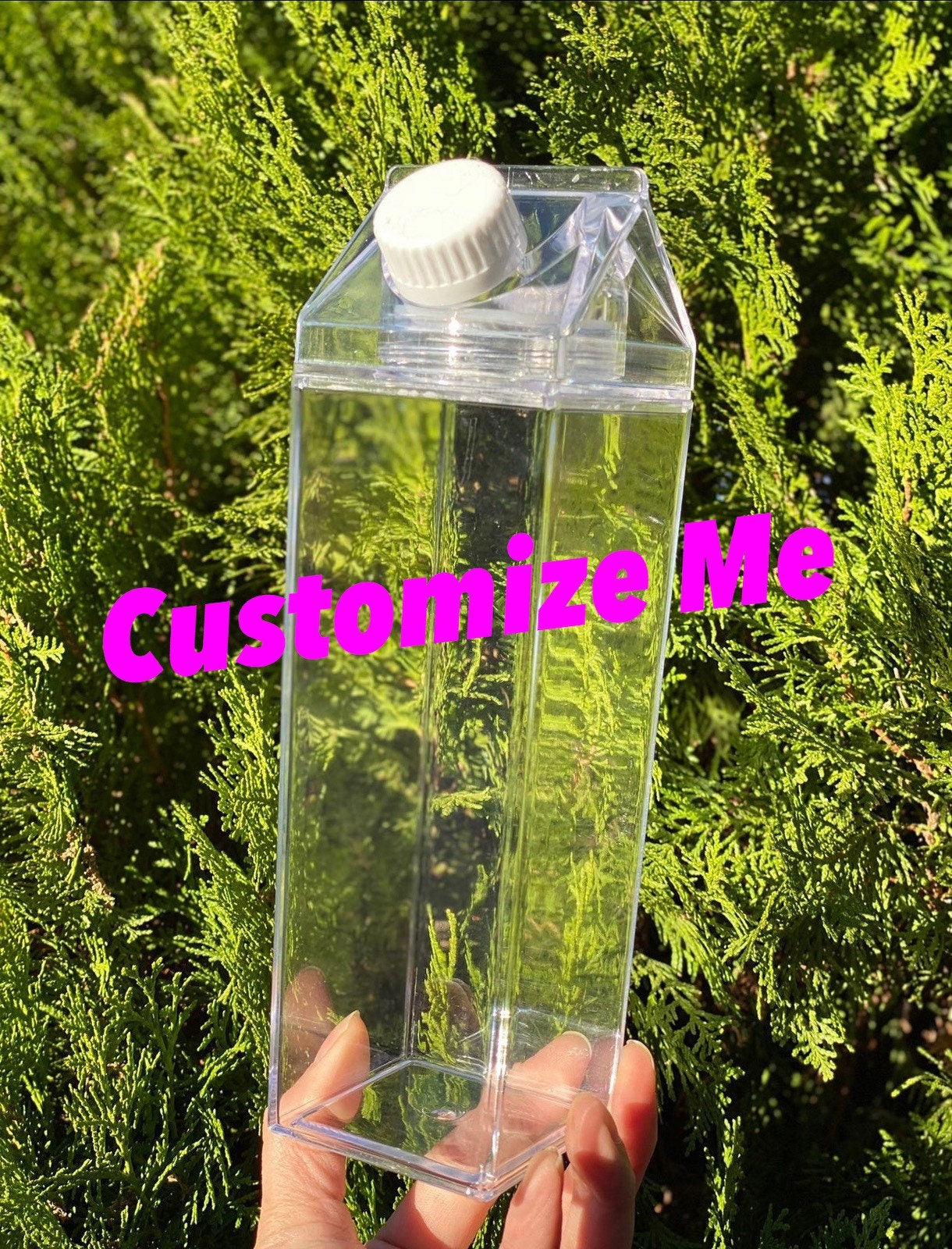 CUSTOM ORDERS, Milk Carton Water Bottle, Customize Water Bottle ...