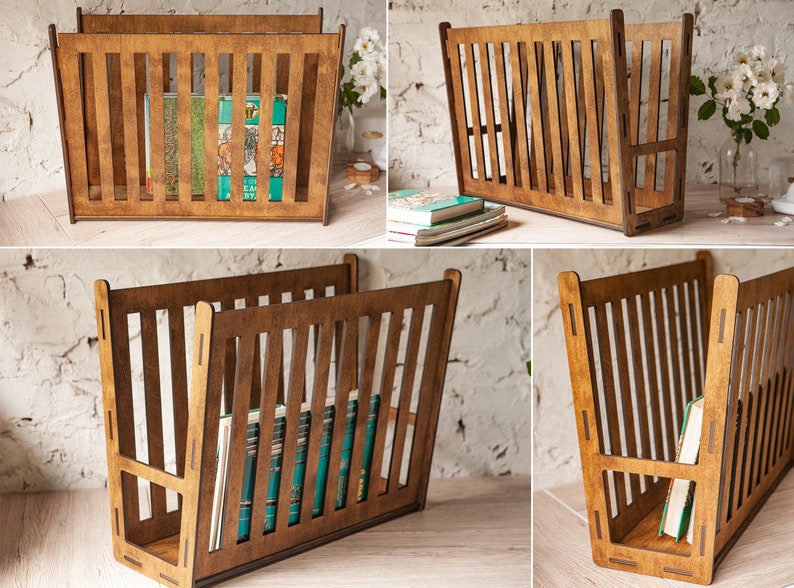 Desktop Bookshelf Custom Book Box Storage Personalized Free Standing ...