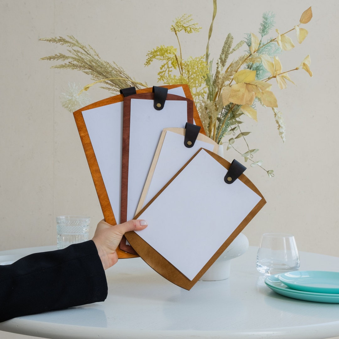 Custom Menu Holder, Wood Menu Holder, Drink Menu Clipboard, Bar Menu ...