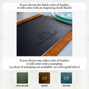 Custom Menu Book, Leather Menu Binder, Wood Menu Folder, Menu Binder ...