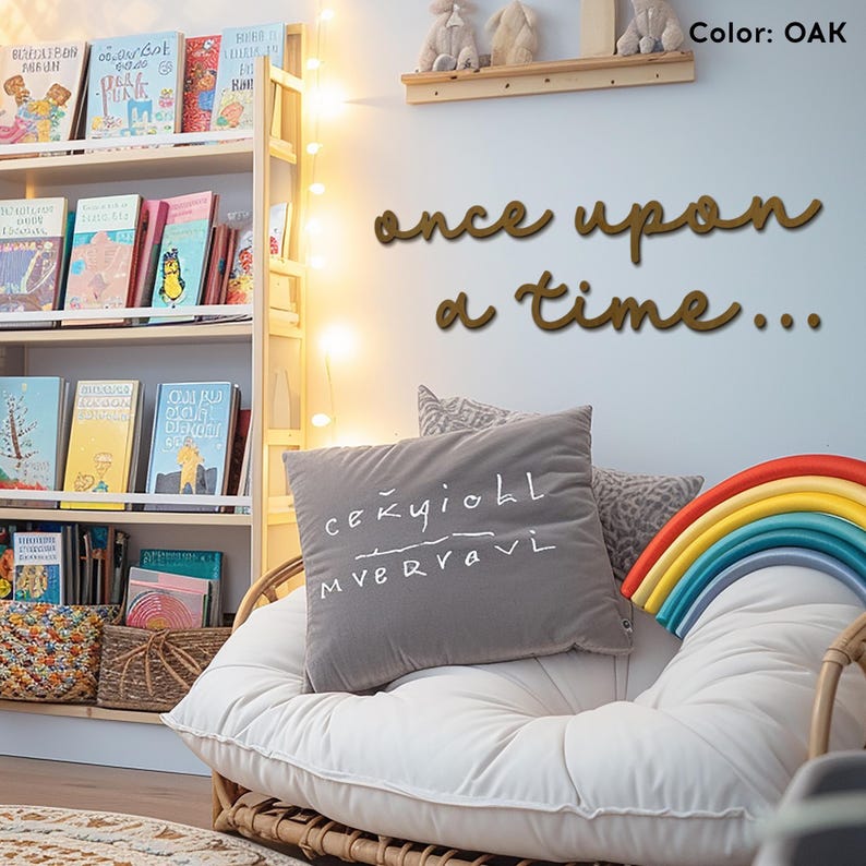Once Upon a Time Wall Art Nursery, Nursery Rustic Wall Decor, Once Upon ...