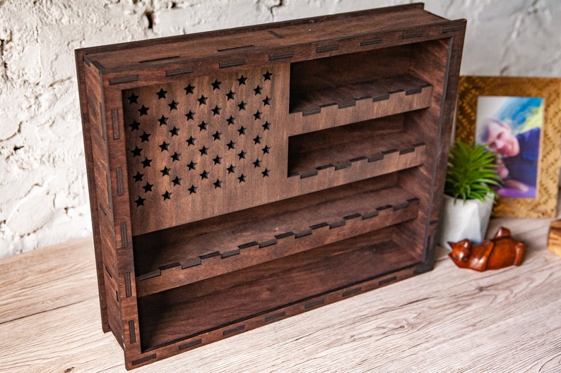 Casino Chip Display Wood, Casino Chip Organizer, Display Case Coin ...