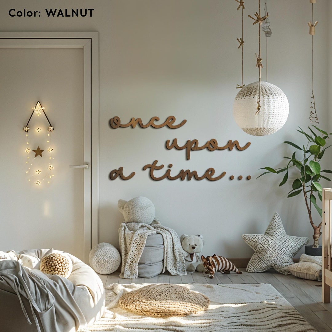 Once Upon a Time Wall Art Nursery, Nursery Rustic Wall Decor, Once Upon ...