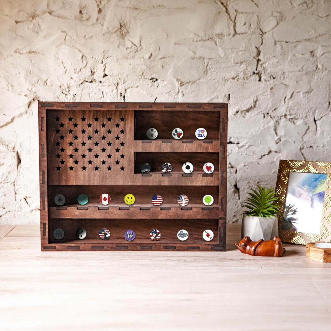 Golf Marker Holder, Ball Marker Rack,, Ball Marker Display Case, Ball ...