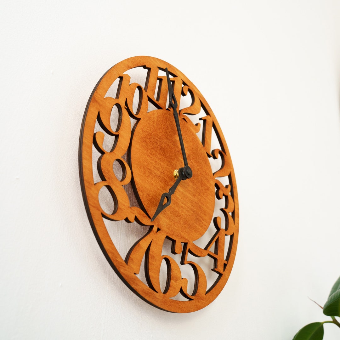 Personalized Wood Wall Clock, Custom Wood Clock, Wall Clock With ...