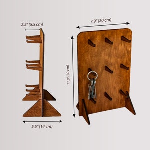 Wooden Keychain Display, Minimalist Model Craft Booth, Keychain Display ...