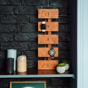 Watch Storage Wall, Watch Box for Men Wood, Wall Watch Display Case ...