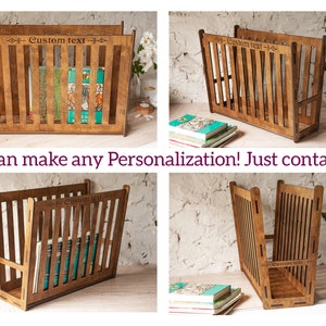 Desktop Bookshelf Custom Book Box Storage Personalized Free Standing ...