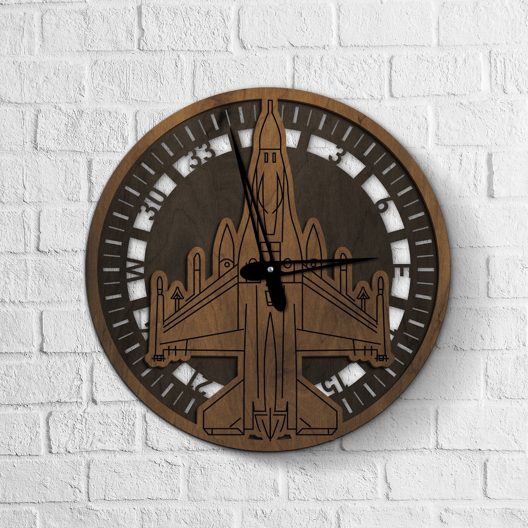 Airforce Wall Clock, F-16 Fighting Falcon Clock, AWACS Wall Clock ...
