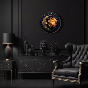 Sun Moon Clock, Moon Clock, Sun Clock, Lunar Clock, Unique Clock ...