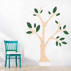 Tree Growth Chart, Wooden Growth Chart, Tree Growth Ruler, Growth Ruler ...