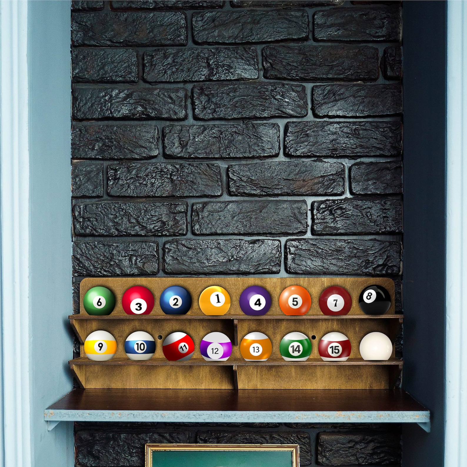 Billiards Organizer, Pool Ball Storage Shelf, Pool Ball Holder ...