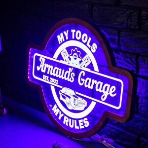 Personalized Neon Garage Sign, Custom Garage Neon Sign, Custom Garage ...