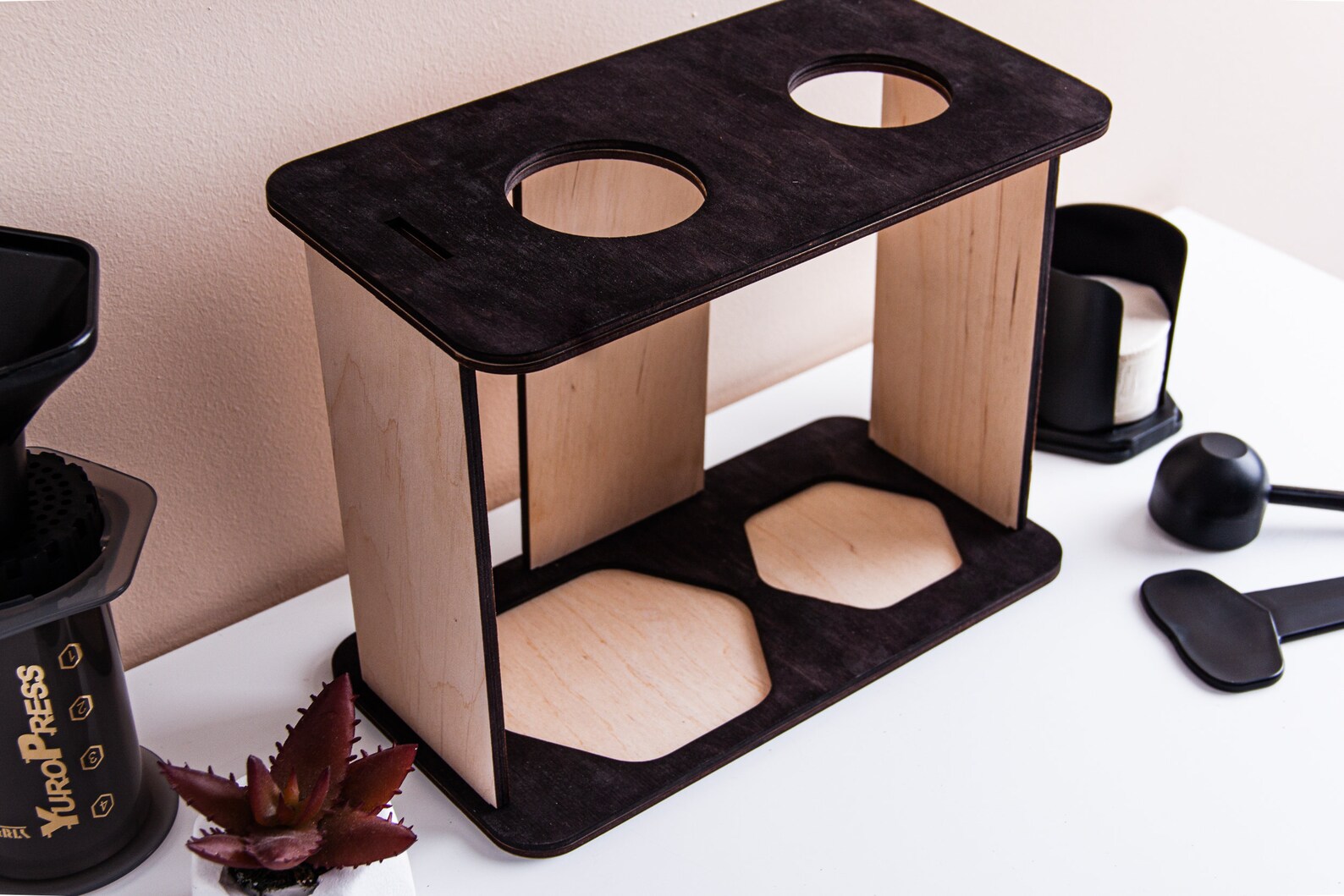 Aeropress Stand, Coffee Station Organizer, Aeropress Wood Station ...