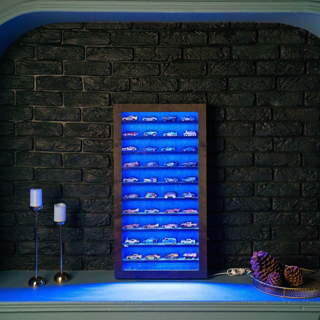 Toy Car Display Shelf With Led, Toy Car Display Case, Toy Car Storage ...