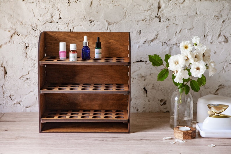 Oil Tiered Racks,essential Oil Display,tiered Oil Organizer,wood Oil ...