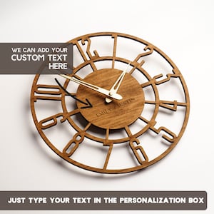 Personalized Wood Wall Clock, Custom Wood Clock, Wall Clock With ...