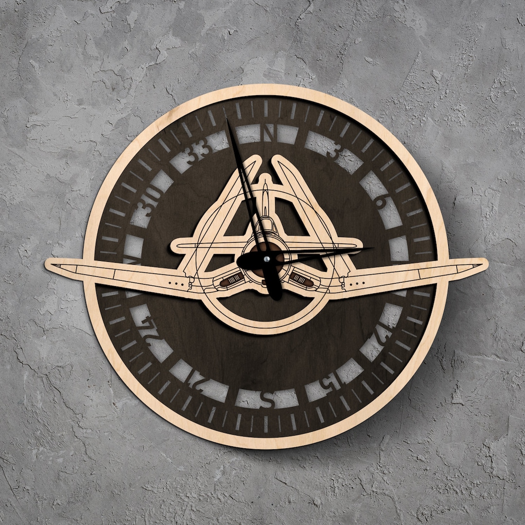 F4U Corsair Clock, Air Force Clock, Airplane Wall Clock, Military Wall ...