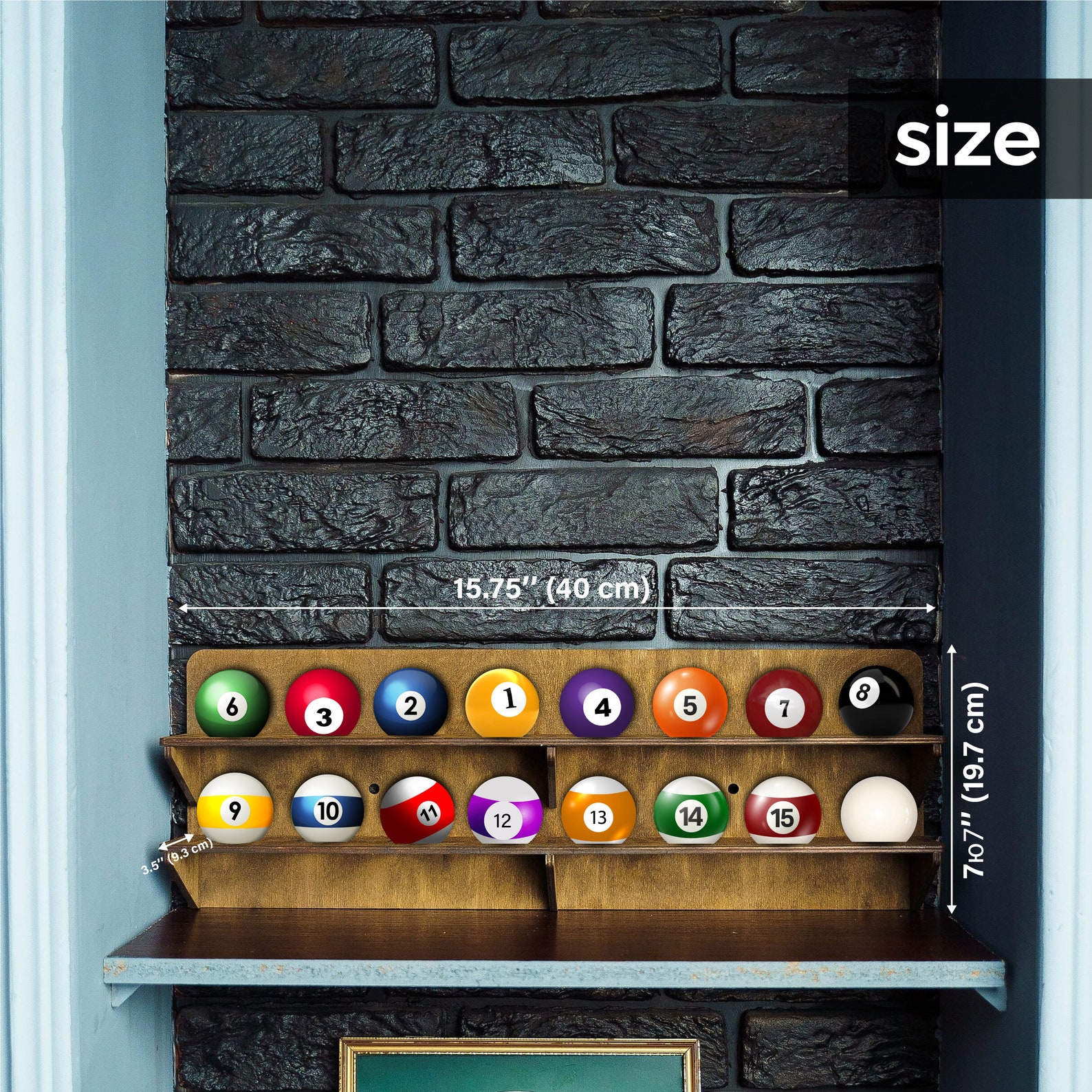 Billiards Organizer, Pool Ball Storage Shelf, Pool Ball Holder ...