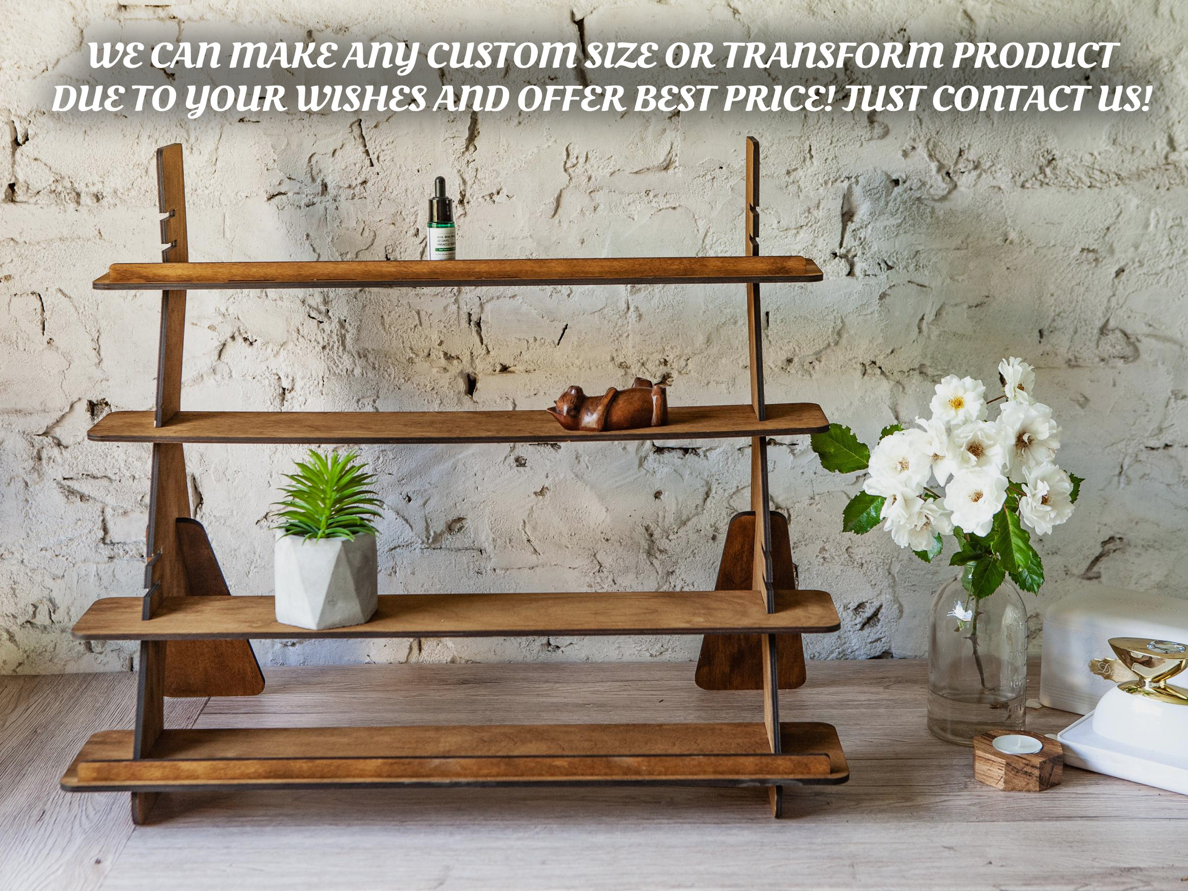 Wooden Portable Retail Table Display Stand Countertop 3 Step - Etsy ...