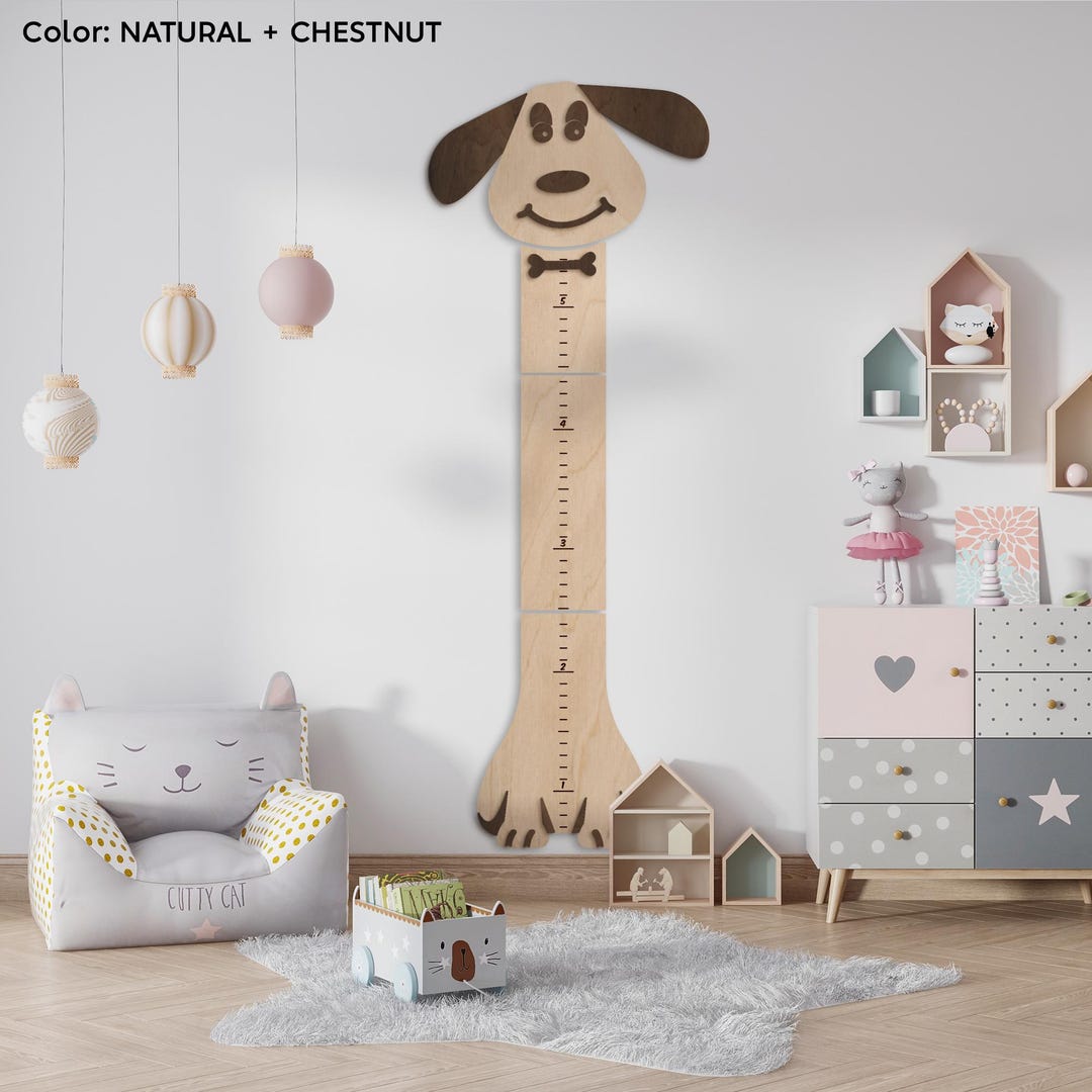 Dog Height Chart, Dog Growth Chart, Dog Nursery Decor Art, Nursery ...