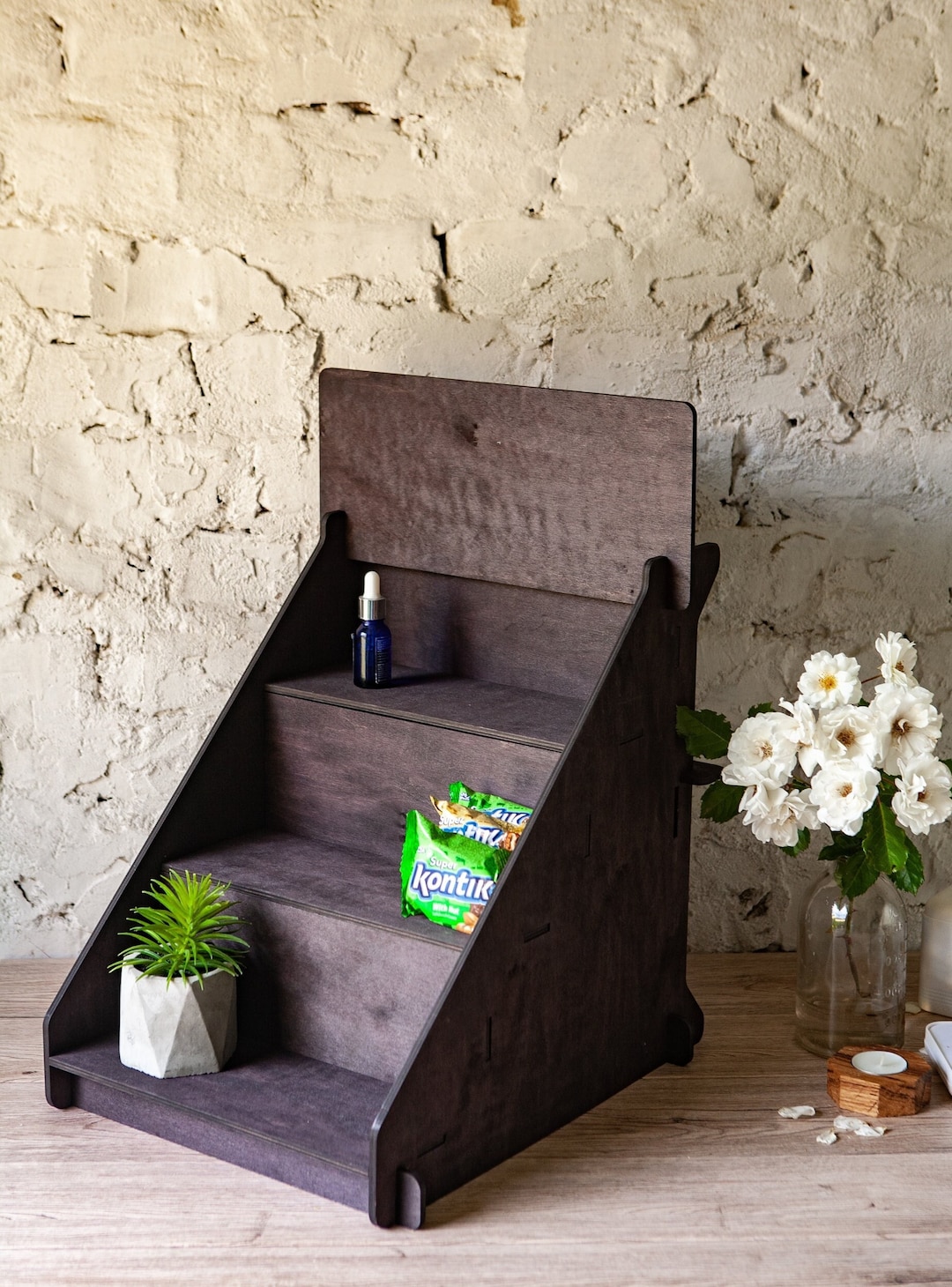 Wooden Portable Retail Table Display Stand Farmers Markets Trade Shows ...