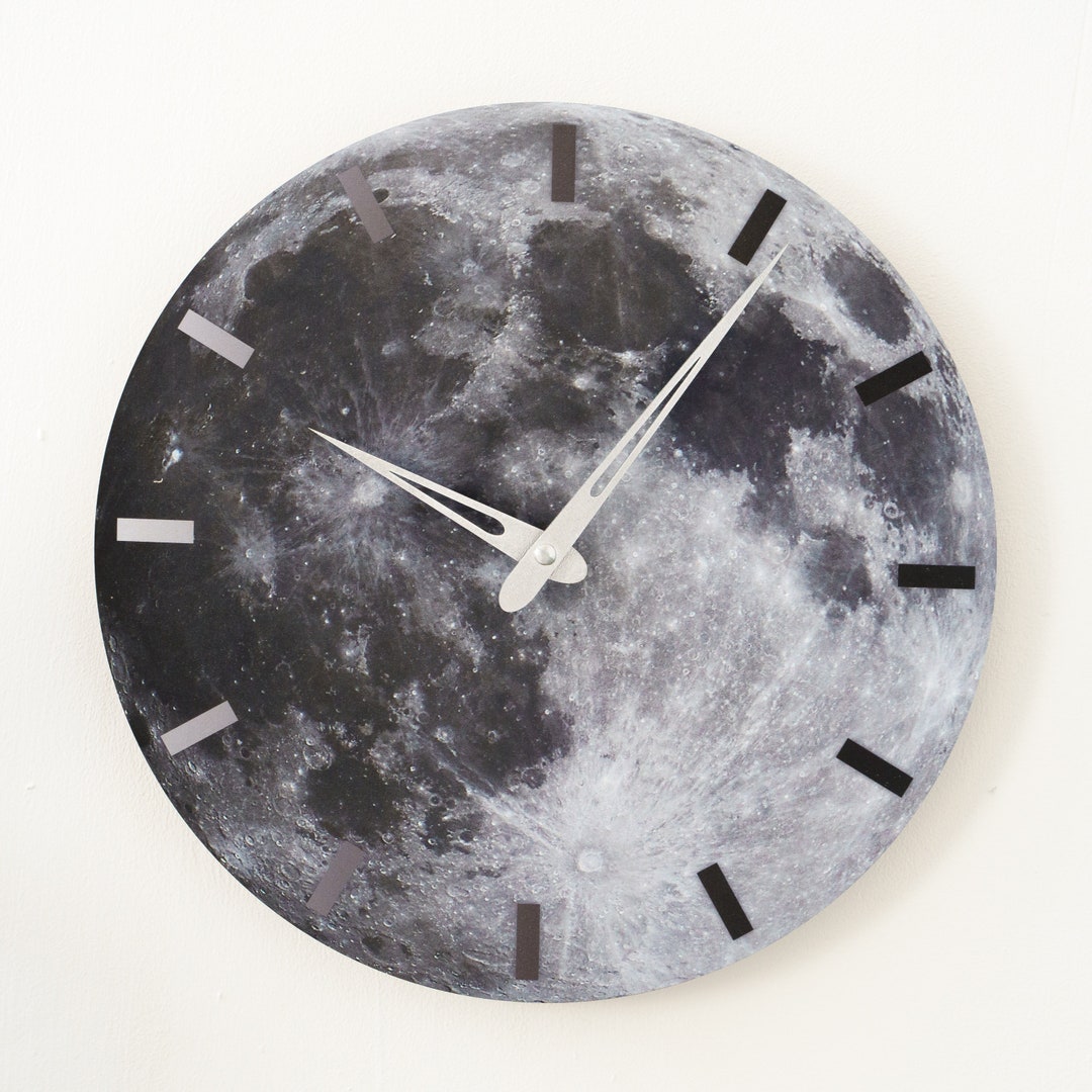 Full Moon Clock, Moon Wall Clock, Modern Wall Clock Silent, Silent Wall ...