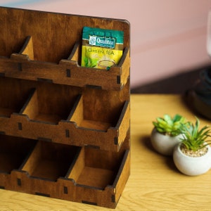 Tea Bag Organizer, Wood Tea Bag Holder, Tea Organizer Vertical, Tea ...