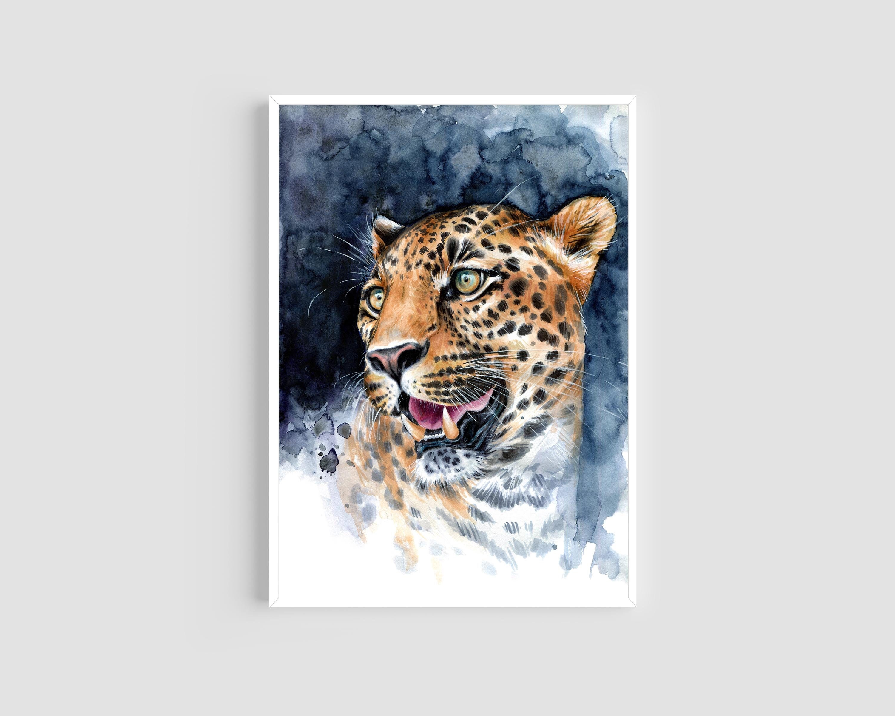 Animal printable wall art Wild cat print leopard home decor | Etsy