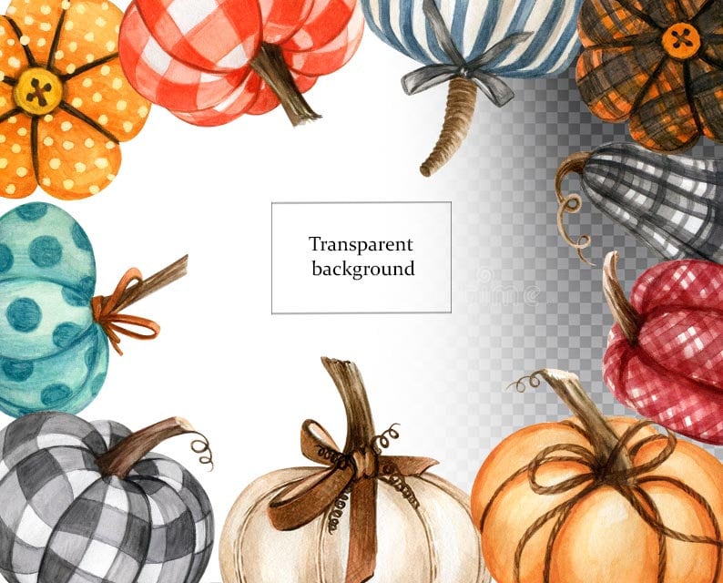 Fall Clipart Watercolor Pumpkin Clipart Thanksgiving - Etsy