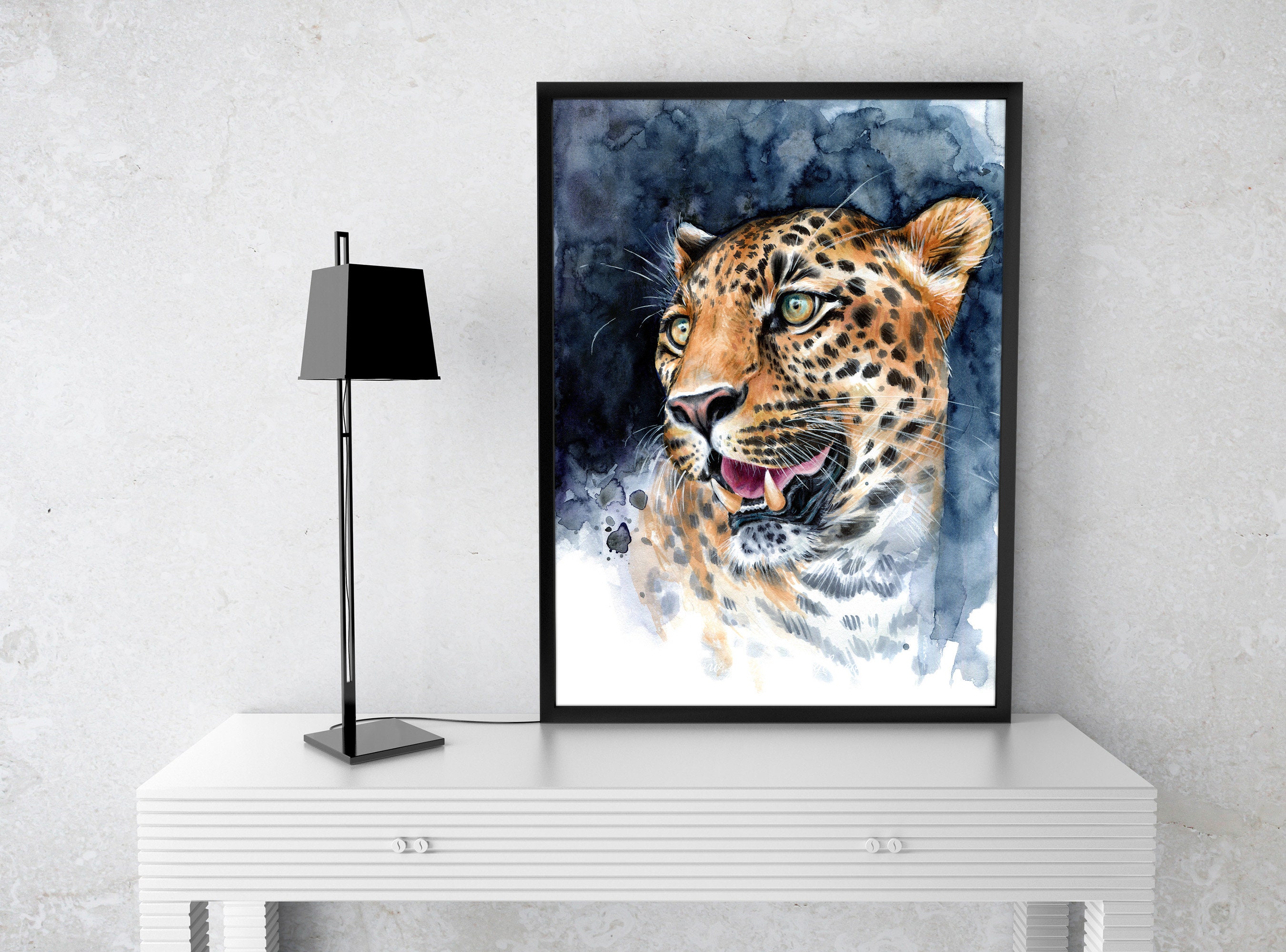 Animal printable wall art Wild cat print leopard home decor | Etsy