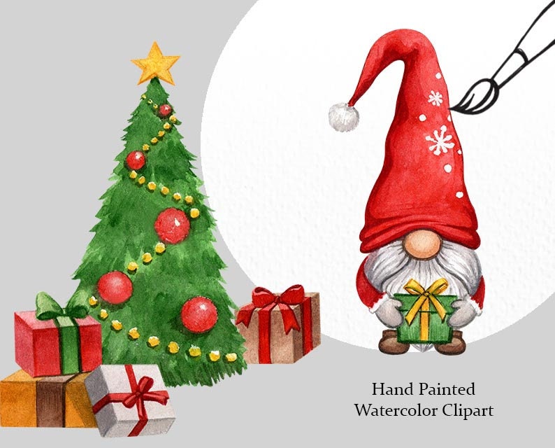 Christmas Gnome Clipart Winter Gnome Png Christmas Clipart - Etsy