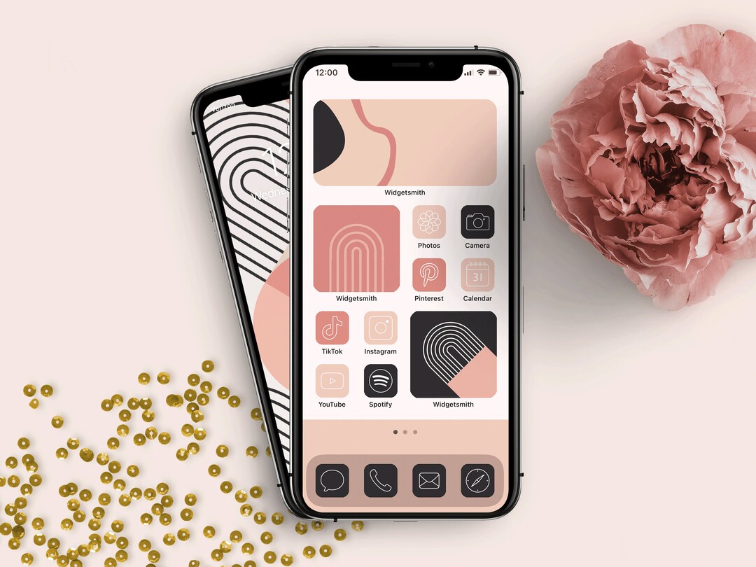 GEOMETRIC Ios 14 Aesthetic to Customize iPhone Home Screen | 36 ...