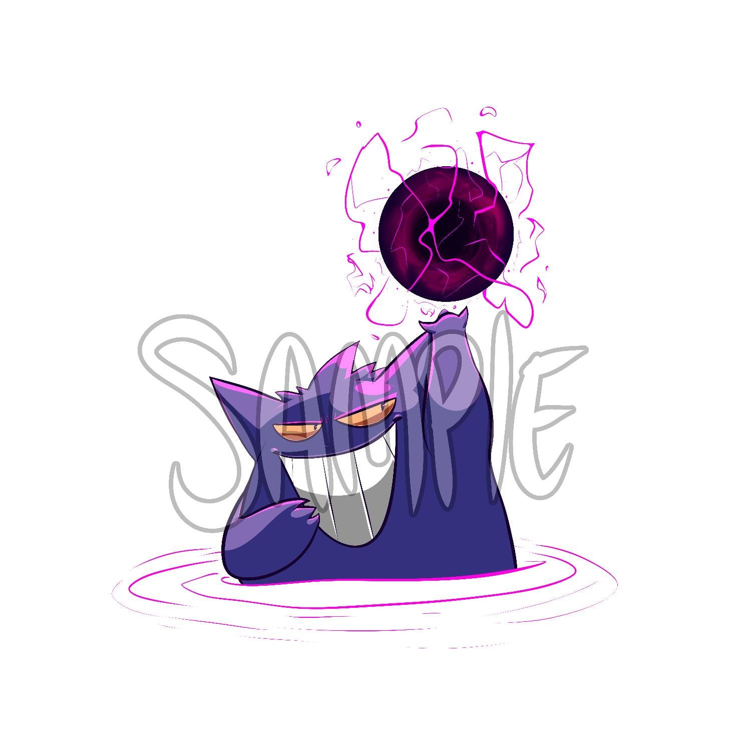 Transparent Gengar Stickers - Etsy