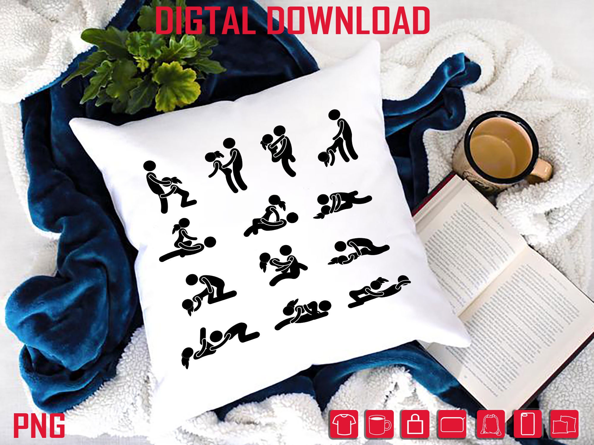 Sexual Positions Digital Vector Image Design Clip Art Etsy