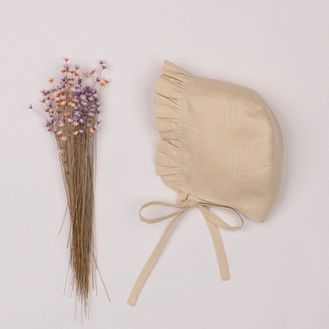 Linen Ruffle Brimmed Bonnet with Choice of Other Colors - Etsy