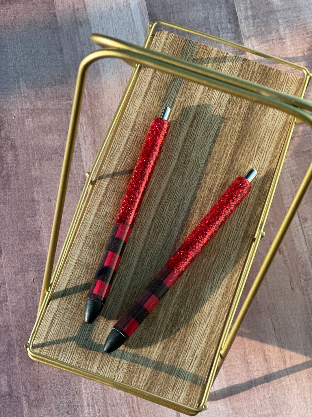 Ombré Buffalo Plaid Glitter Pen, Fall Pen, Custom and Handmade ...