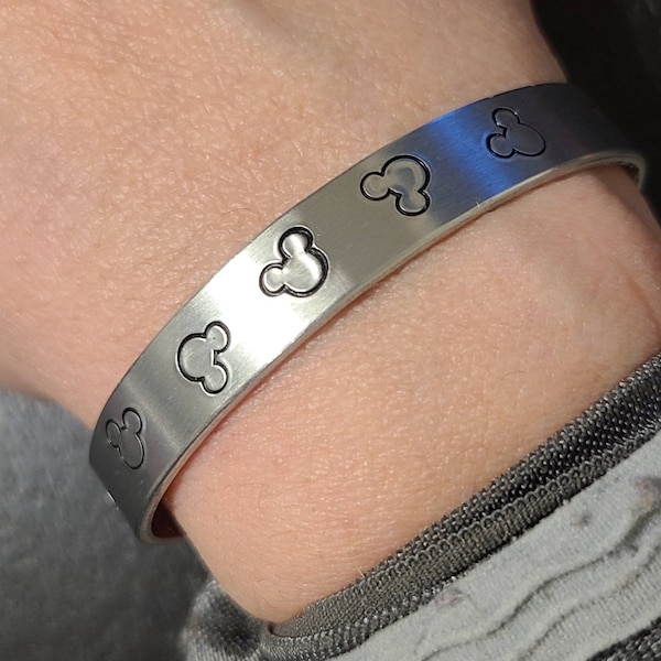 Mickey Mouse Cuff Bracelet - Etsy