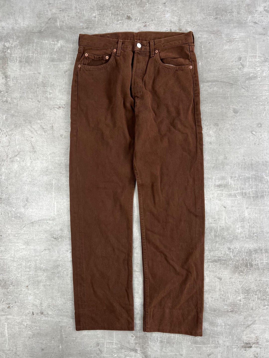 Levis 501 Jeans Brown Denim Made in France - Etsy