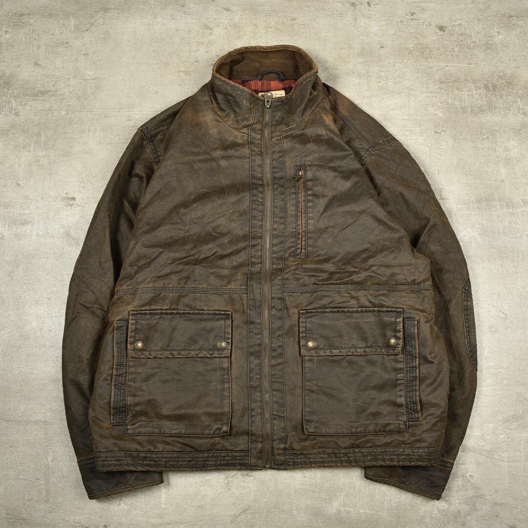 Vintage Waxed Jacket Brown XXL - Etsy