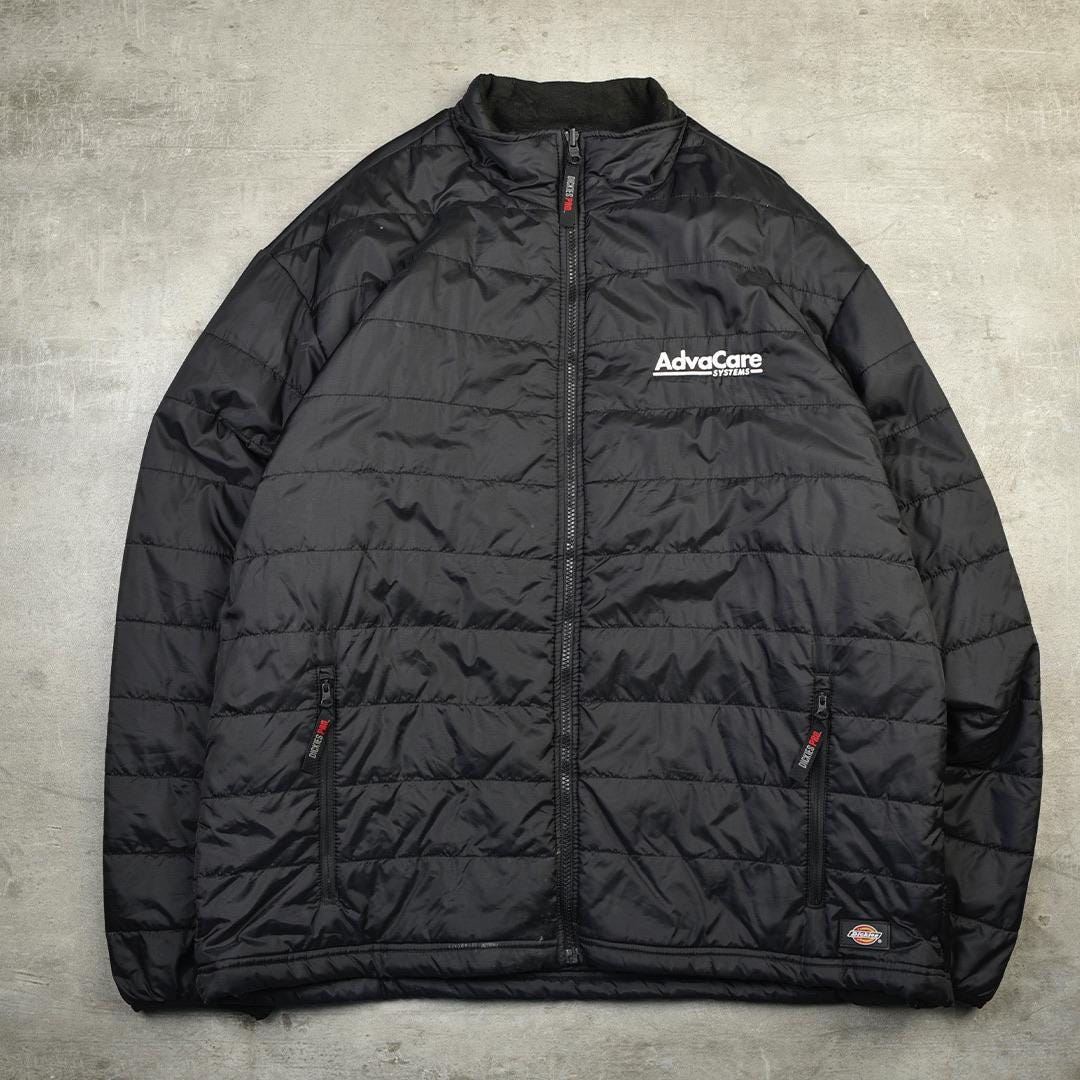Dickies Vintage Puffer Jacket Black - Etsy