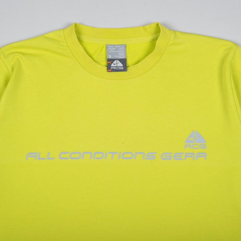 Nike ACG Tee Neon Yellow - Etsy