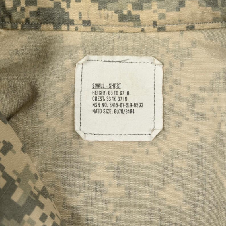 Us Army Camo Field Jacket Acu Digital Grey - Etsy