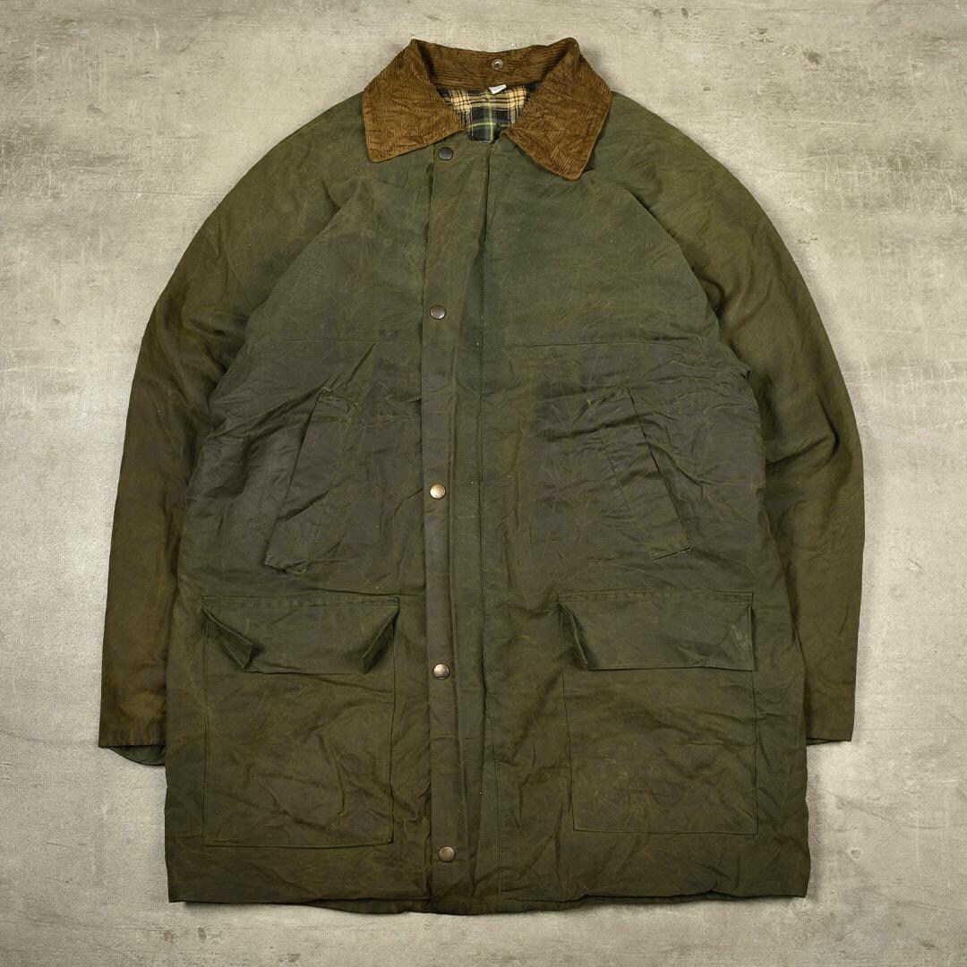 Vintage Waxed Hunting Jacket Khaki Green XL - Etsy
