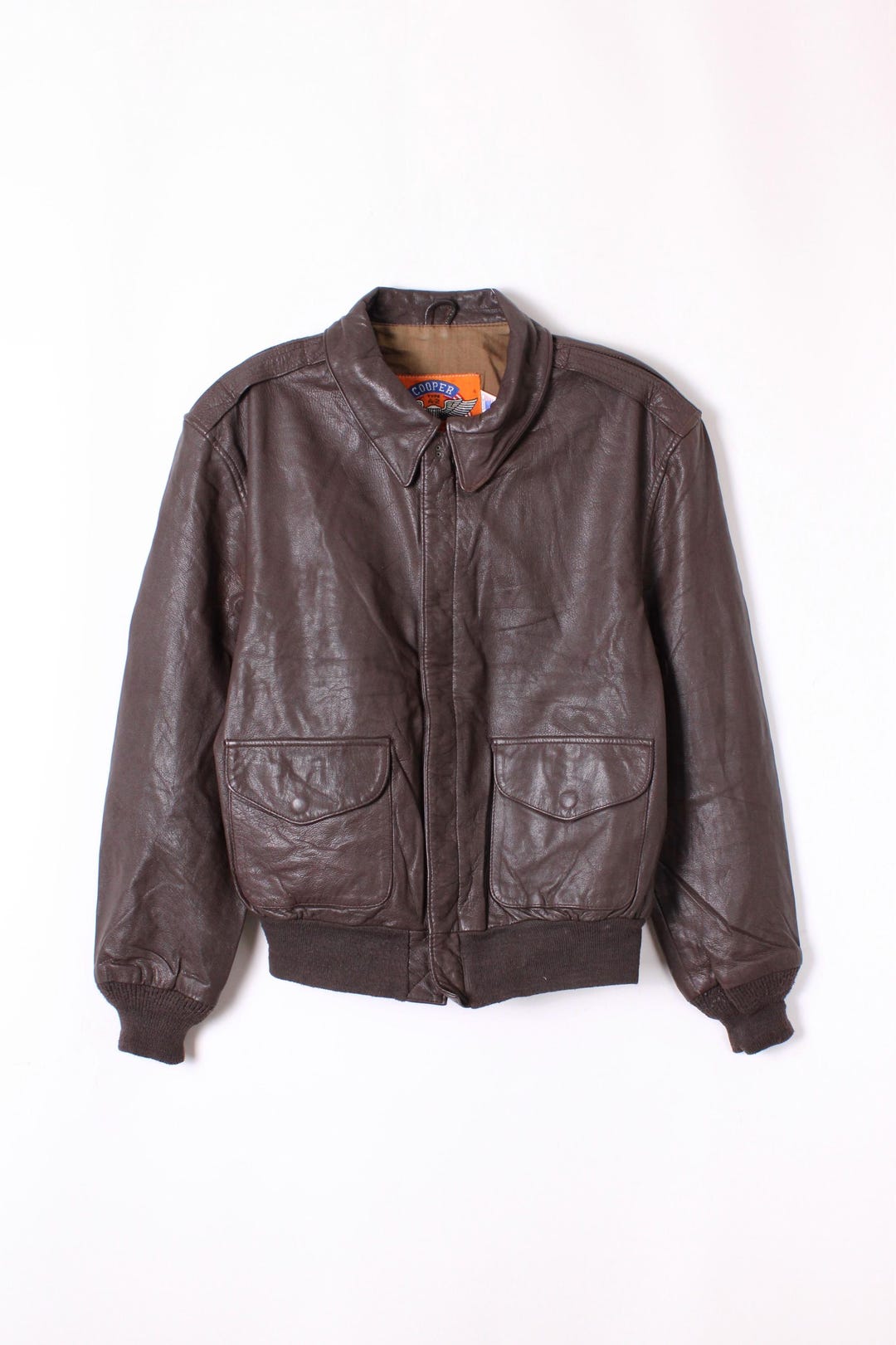 Vintage Cooper A2 Leather Jacket Brown Medium Large 42R - Etsy