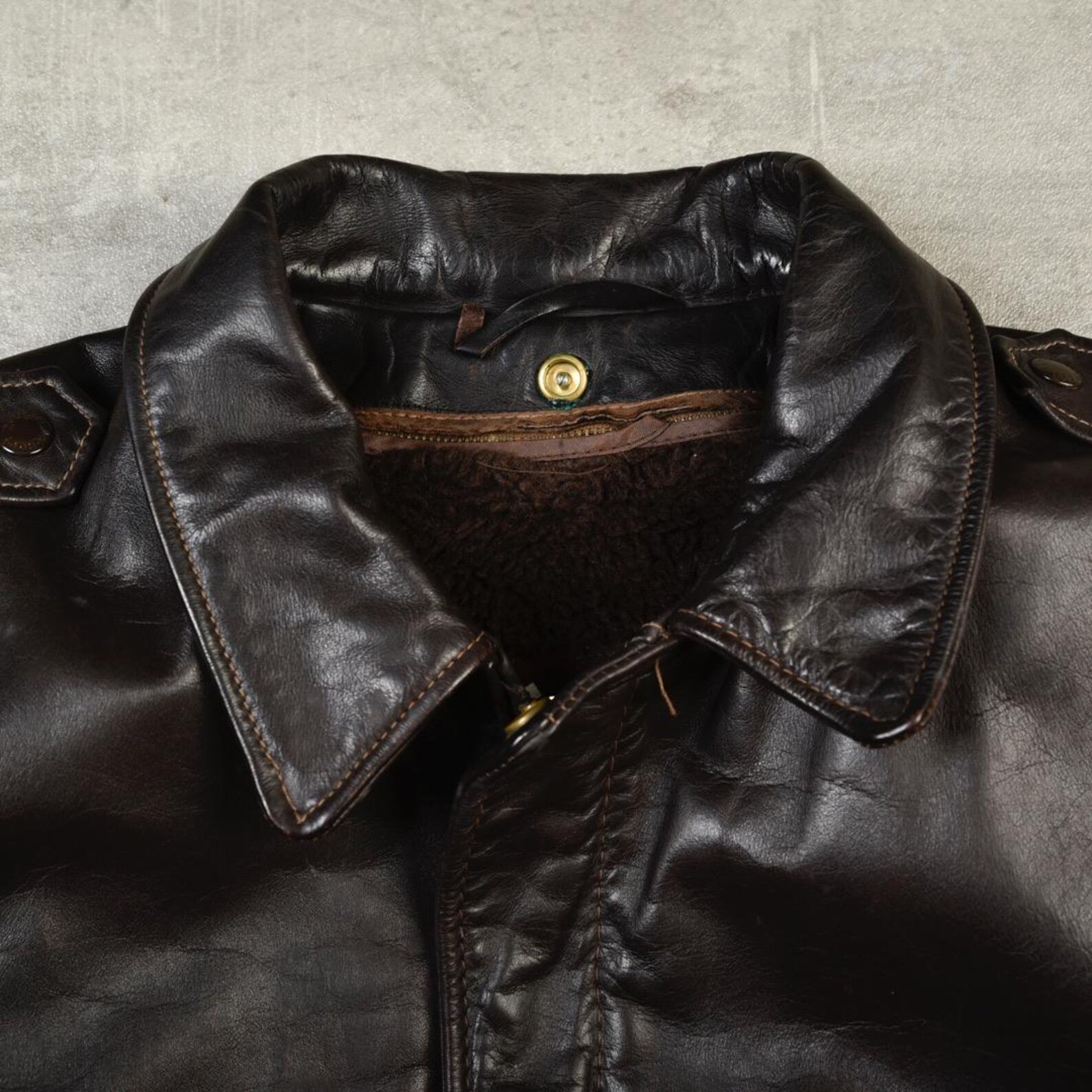 Schott Leather Jacket G1 Flight Bomber With Sherpa Liner Chocolate Brown M L - Etsy