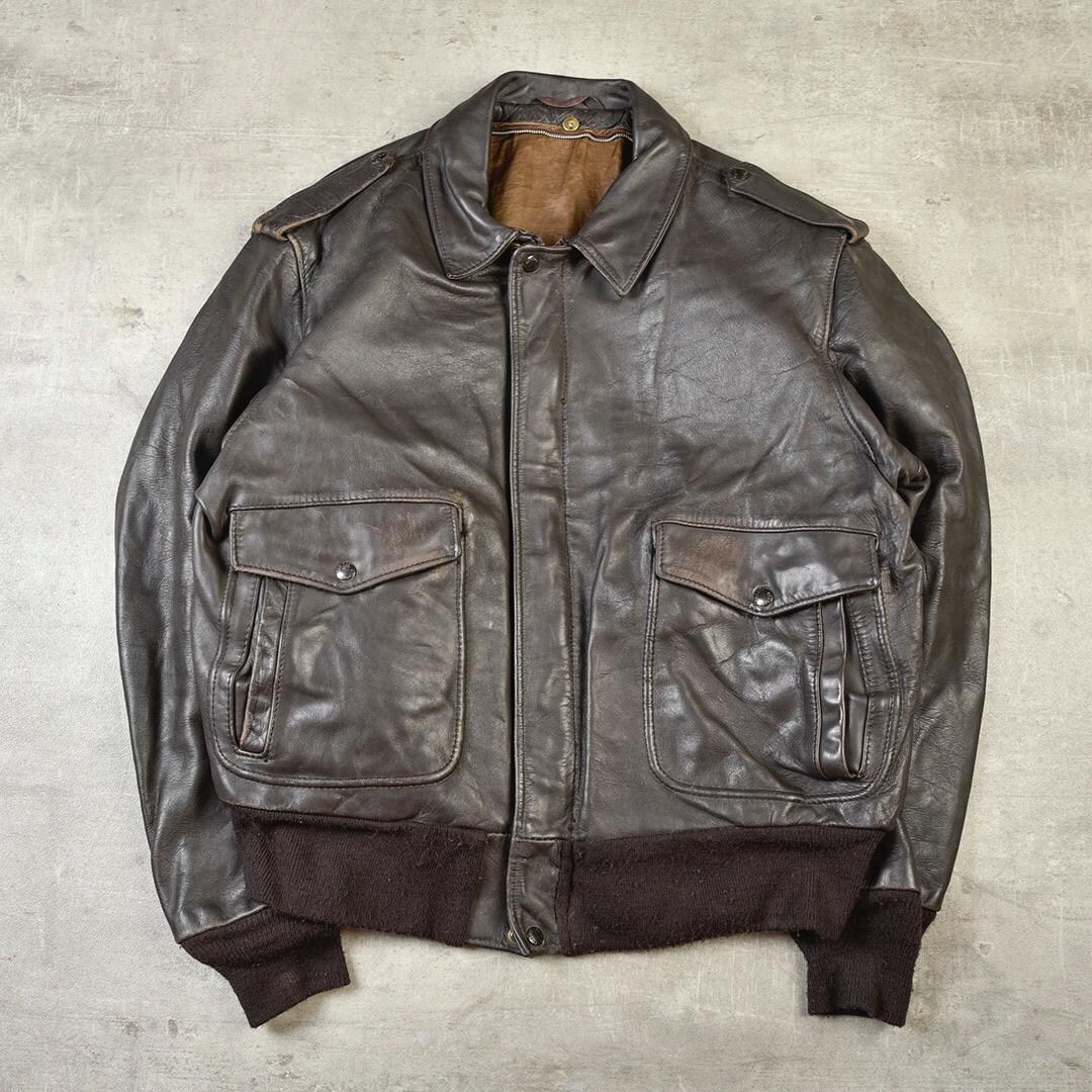 Schott Leather G1 Flight Jacket Made in Usa Brown - Etsy