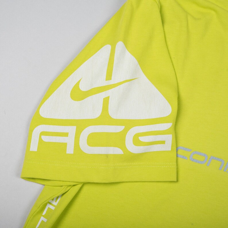 Nike ACG Tee Neon Yellow - Etsy